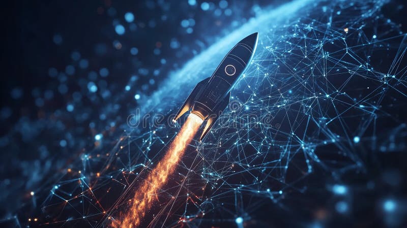 Futuristic Web Rocket Launch Concept with Digital Innovations for ...