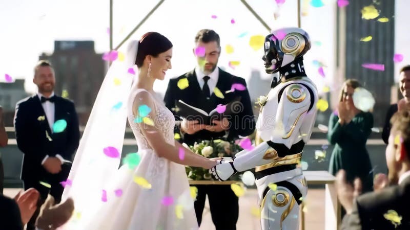 Wedding Ceremony with Robot. Stock Video - Video of artificial ...