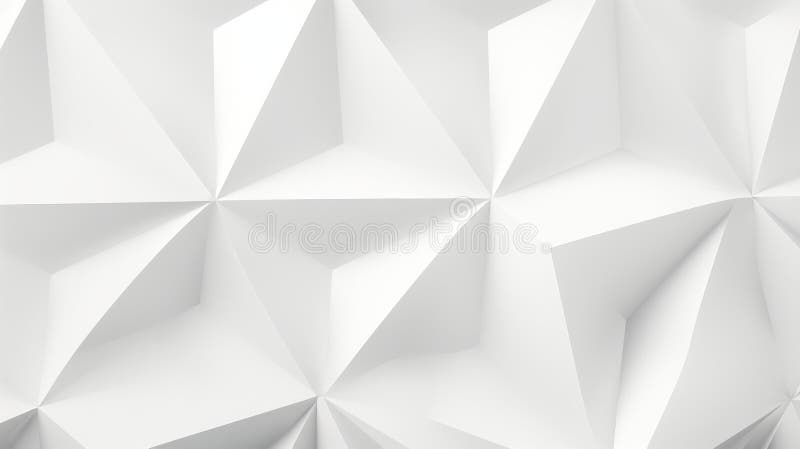 Futuristic White Abstract Surface with Triangular Pyramids AI Generated ...