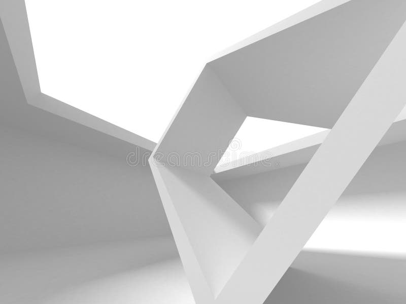 Futuristic White Architecture Design Background Stock Illustration ...