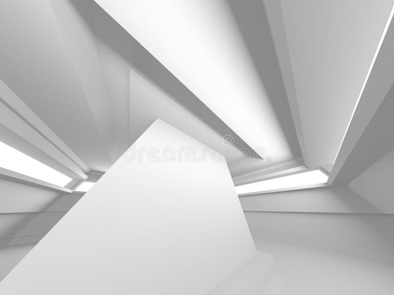 Futuristic White Architecture Design Background Stock Illustration ...