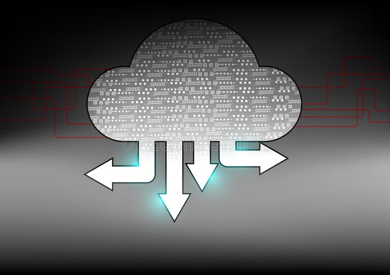 Futuristic White Cloud with Digital Transformation Abstract New ...