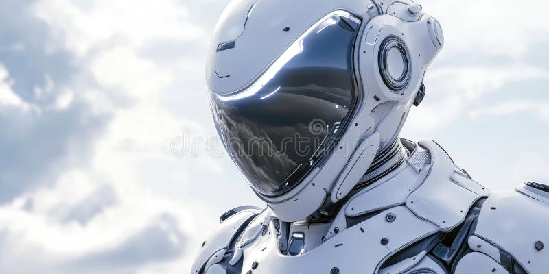 A Futuristic White Exosuit Designed for Advanced Exploration, Human ...