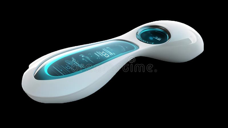 Futuristic White High-tech Device with Digital Interface and ...