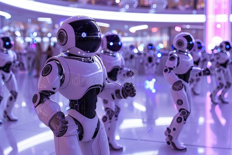 Futuristic White Humanoid Robots a Lavish Technologically Advanced ...
