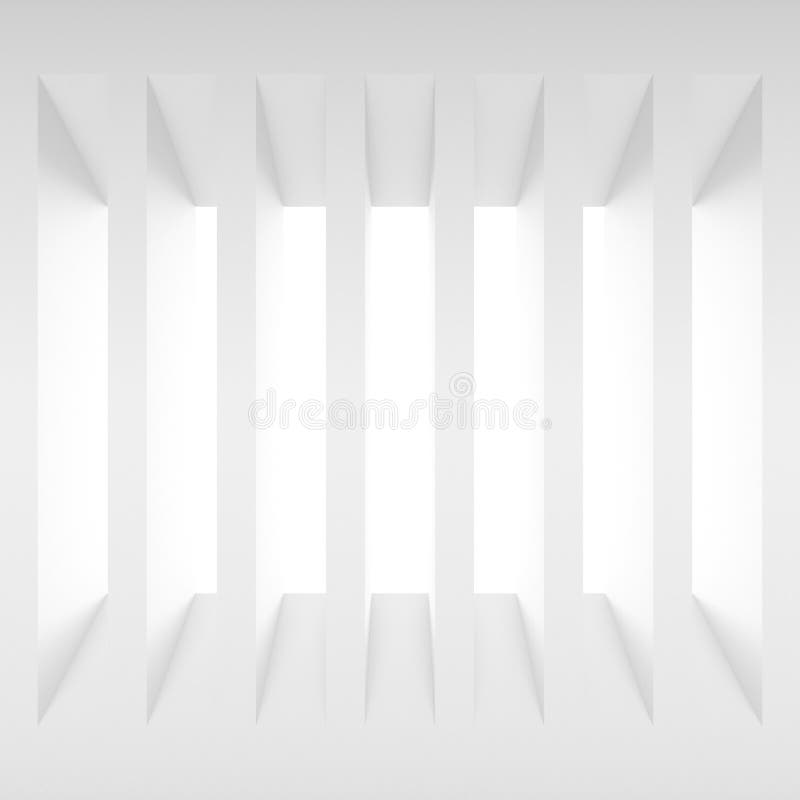 Futuristic White Background Stock Illustration - Illustration of indoor ...