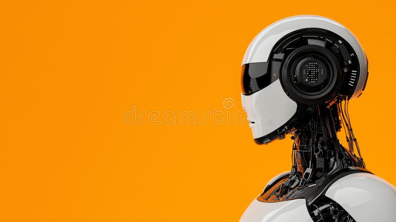 Futuristic Robot Head Profile View Stock Photo - Image of advanced ...