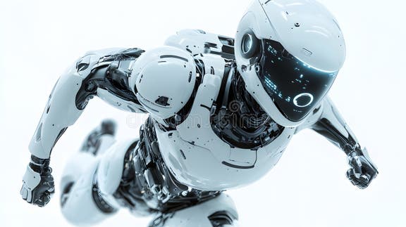 AI-Generated Robot in Motion Stock Photo - Image of cyberpunk ...