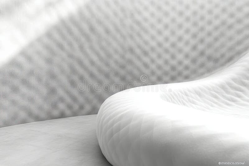 Futuristic White Stage Design with Clean Lines and Realistic Textures ...