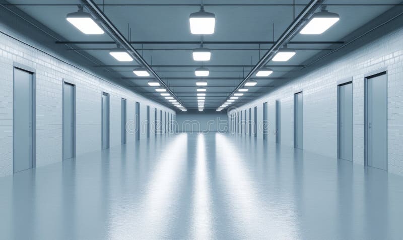 A Futuristic White Triangle Wall Background with Elegant Light and ...