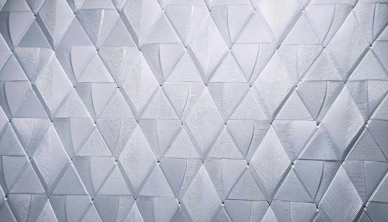 Futuristic White Wall High Tech 3D Render of Diamond Tile Pattern Stock ...