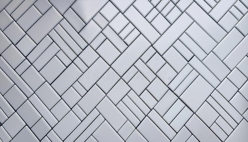 Futuristic White Wall High Tech 3D Render of Diamond Tile Pattern Stock ...