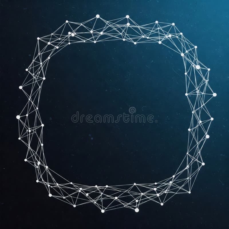 Futuristic Digital Polygon Frame Stock Illustration - Illustration of ...