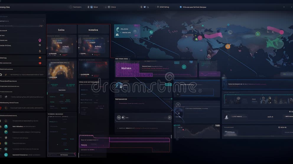 Futuristic Workflow Management System Holographic Stock Illustration ...