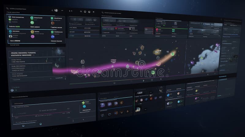 Futuristic Workflow Management System Holographic Stock Illustration ...