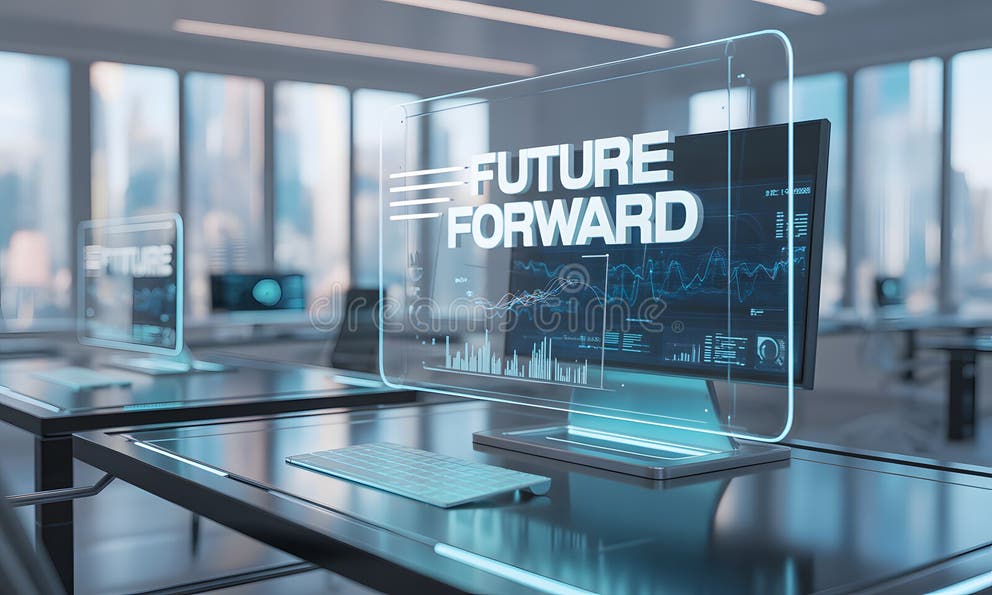 Future Forward: Tech Vision Stock Illustration - Illustration of ...