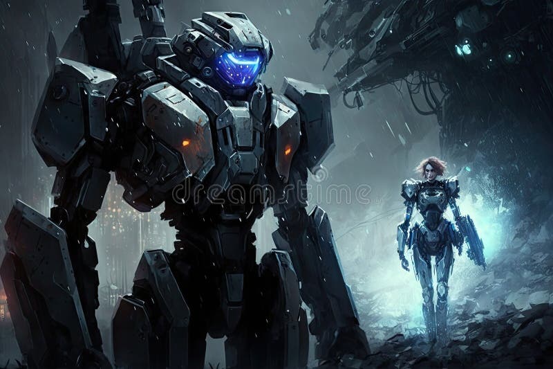 Futuristic World, with Androids in Various Roles and Settings ...