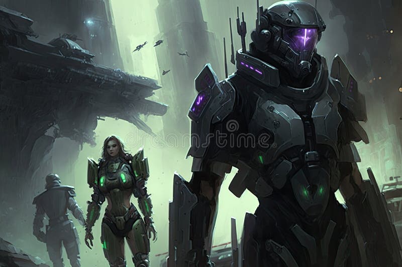 Futuristic World, with Androids in Various Roles and Settings ...