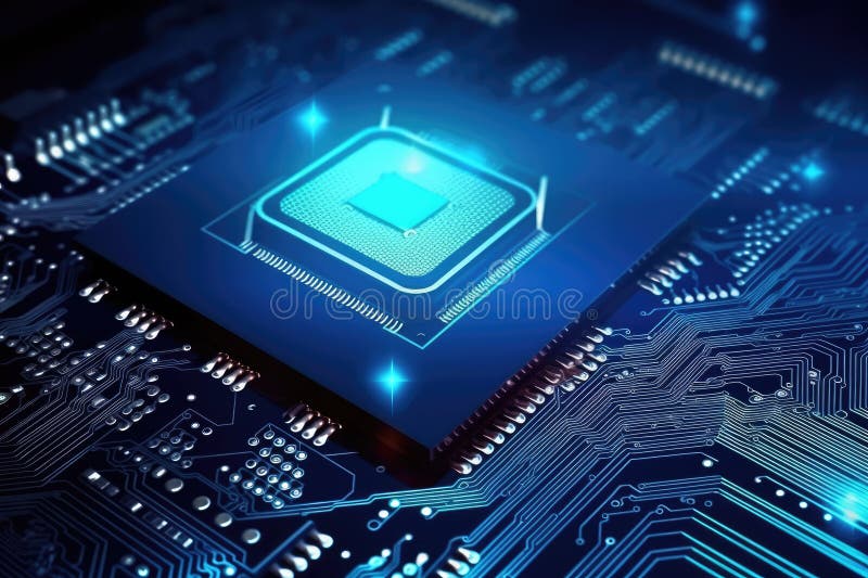 Fantastic CPU of the Future Background. Generative AI Stock ...