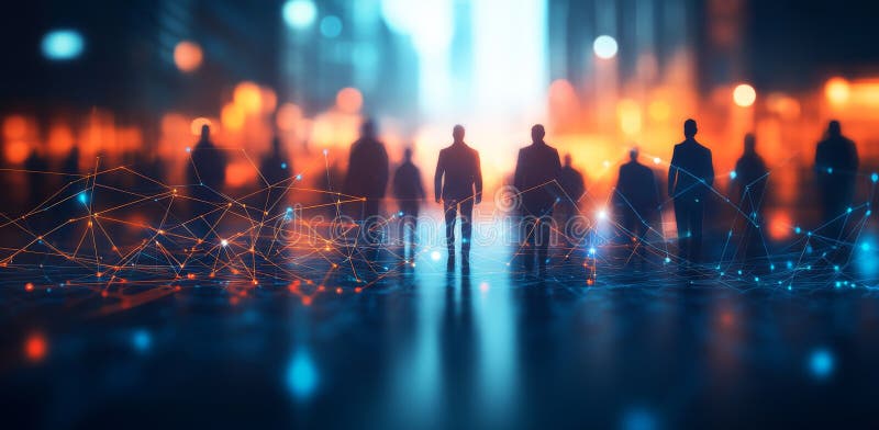 A Futuristic World Featuring Digital Technology and an Abstract Concept ...