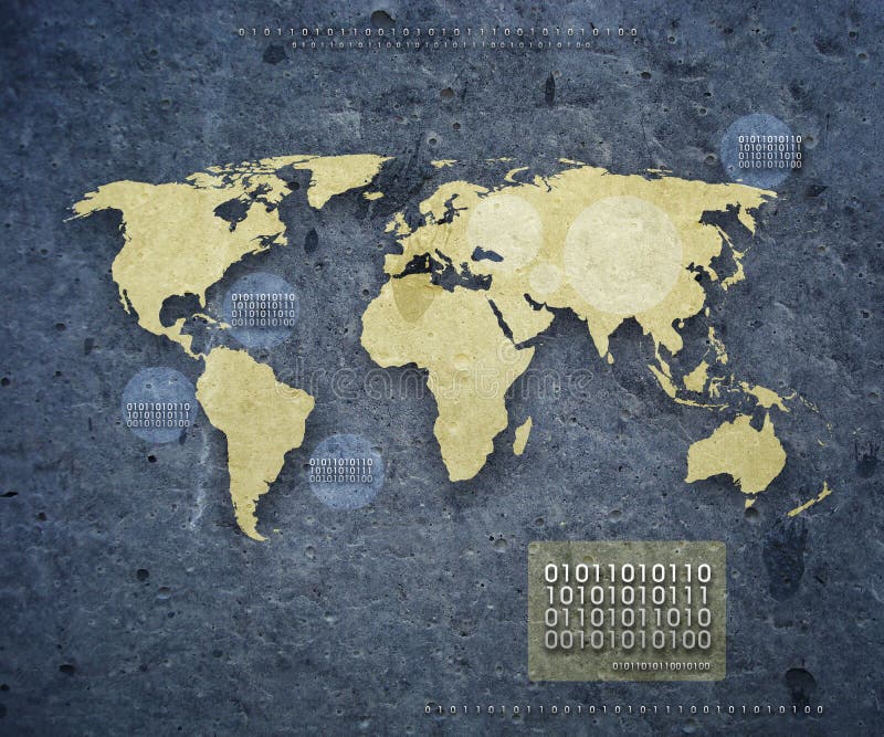 Futuristic World s map stock photo. Image of earth, communications ...