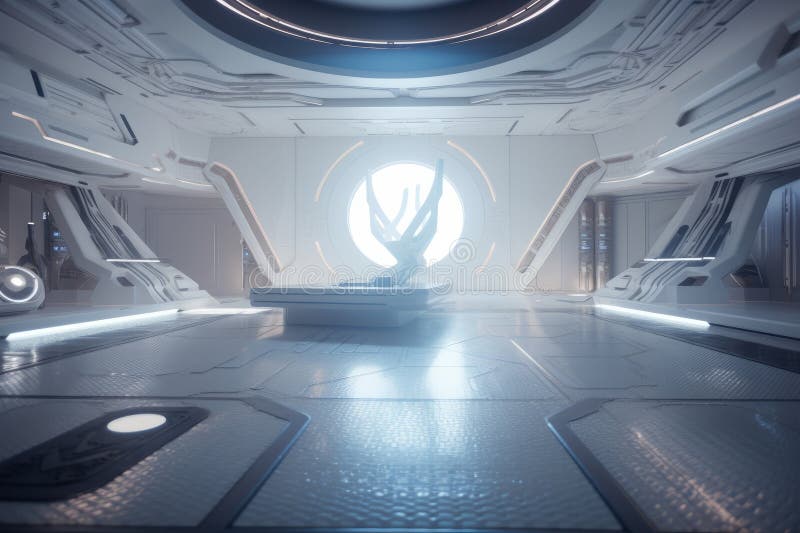 Futuristic Yoga Studio, Dojo Environment Aboard a Spaceship, Temple ...