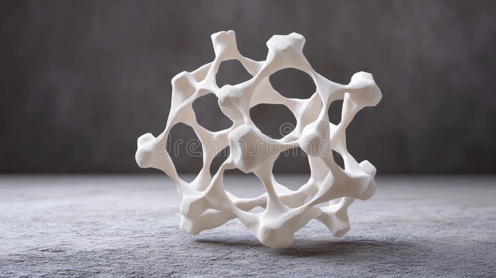 Futuristic Zeolite Molecular Structure with Porous Design Element Stock ...