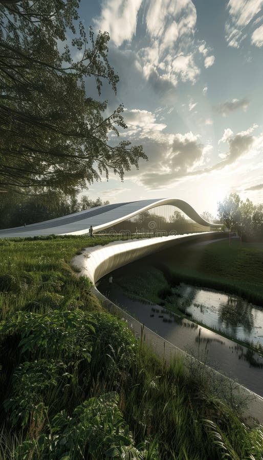 Futuristic Zero Emission Facility Showcasing Eco Friendly Innovations ...