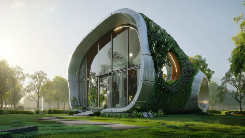Futuristic Zero Emission Plant Innovative Eco Friendly Architecture and ...