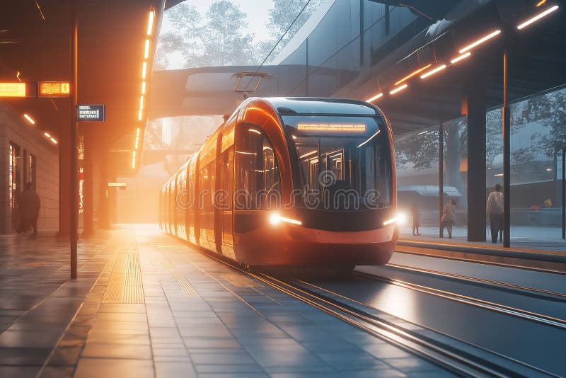 Futuristic Zero-emissions Public Transportation System in a Clean Urban ...