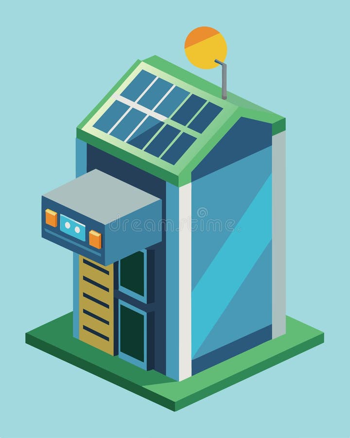 A Futuristiclooking Storage Unit Attached To a Solar Panel Storing Up ...