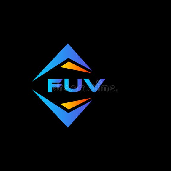 FUV Abstract Technology Logo Design on Black Background. FUV Creative ...