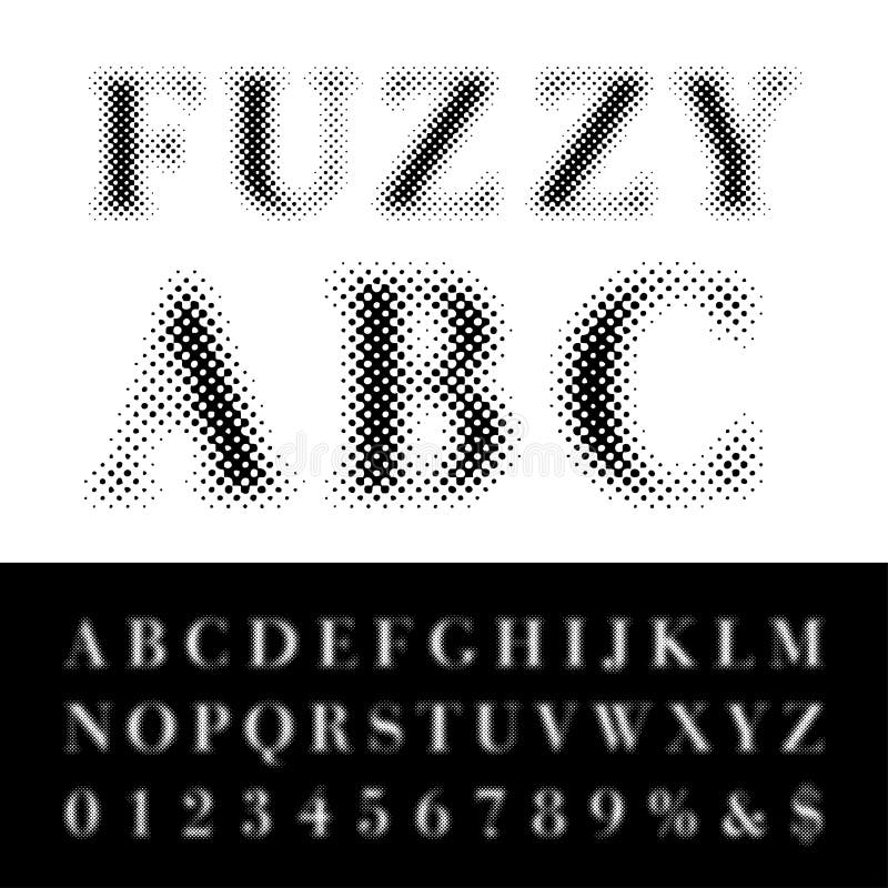Fuzzy abc stock vector. Illustration of fuzzy, black - 88407023