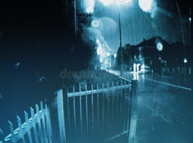 Fuzzy cctv still stock image. Image of nighttime, video - 254681541