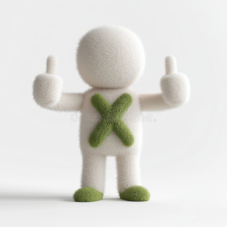 Fuzzy Character Protesting with Raised Middle Fingers Stock ...