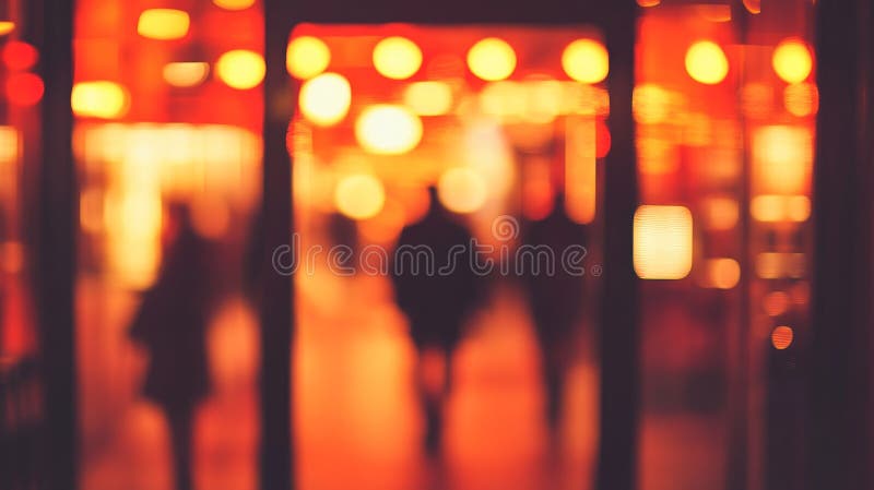 Fuzzy City Lights and Reflections, Business Services Backdrop ...