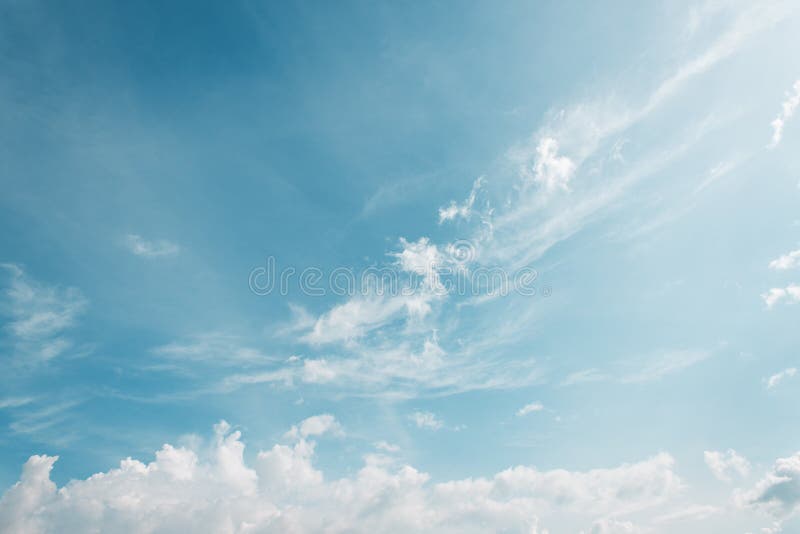Fuzzy Cloud on the Blue Sky Stock Photo - Image of beauty, climate ...