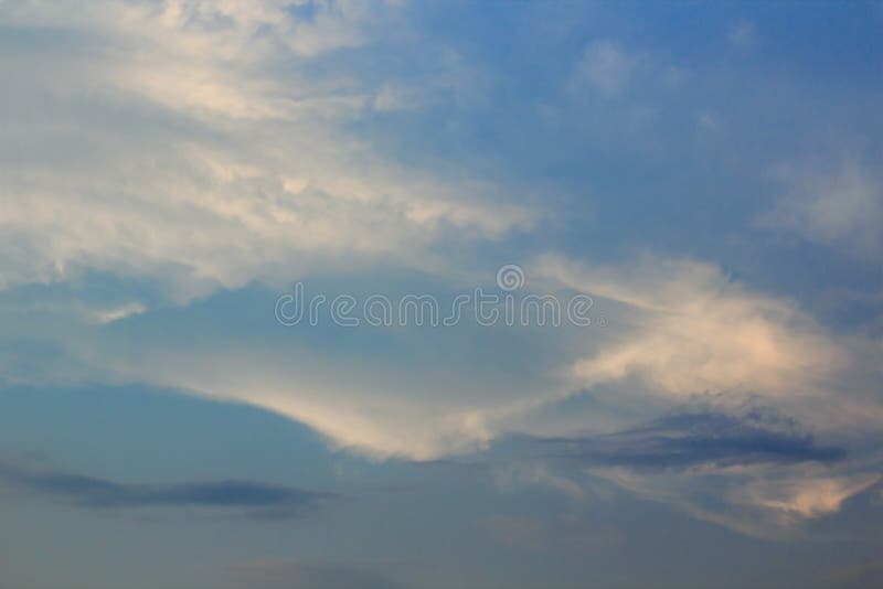 Fuzzy Cloud on the Blue Sky. Stock Image - Image of backdrop, covered ...
