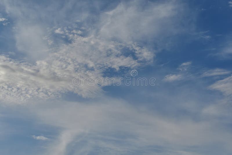 Fuzzy Cloud on the Blue Sky Stock Photo - Image of morning, dusk: 250855926