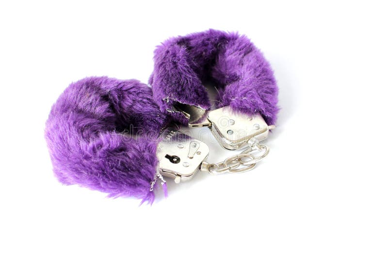 Fuzzy Hand Cuffs stock photo. Image of pleasure, woman - 25056542