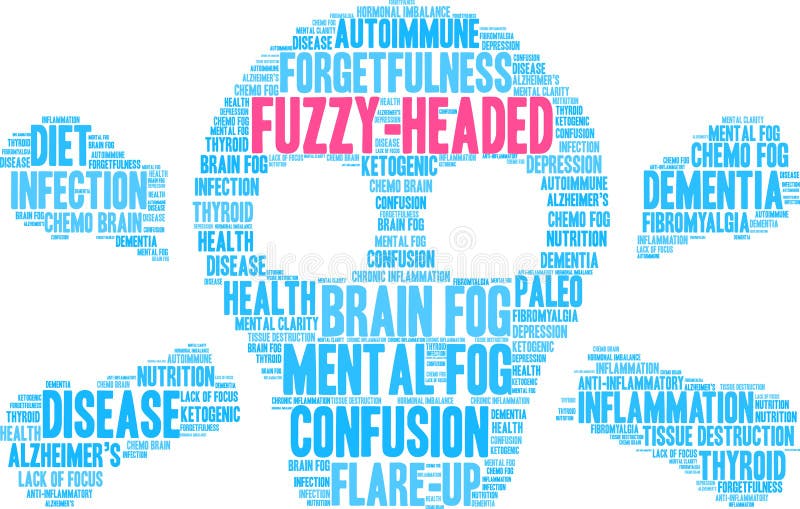 Fuzzy-Headed Word Cloud stock vector. Illustration of headed - 104013702