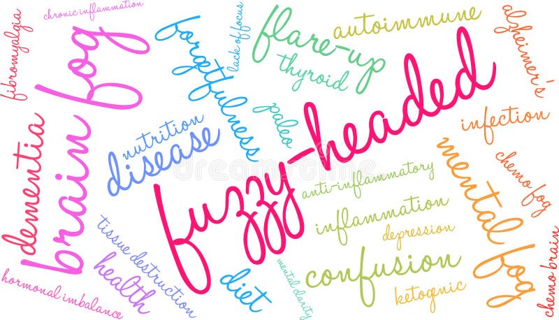 Fuzzy-Headed Word Cloud stock vector. Illustration of chemo - 104013338