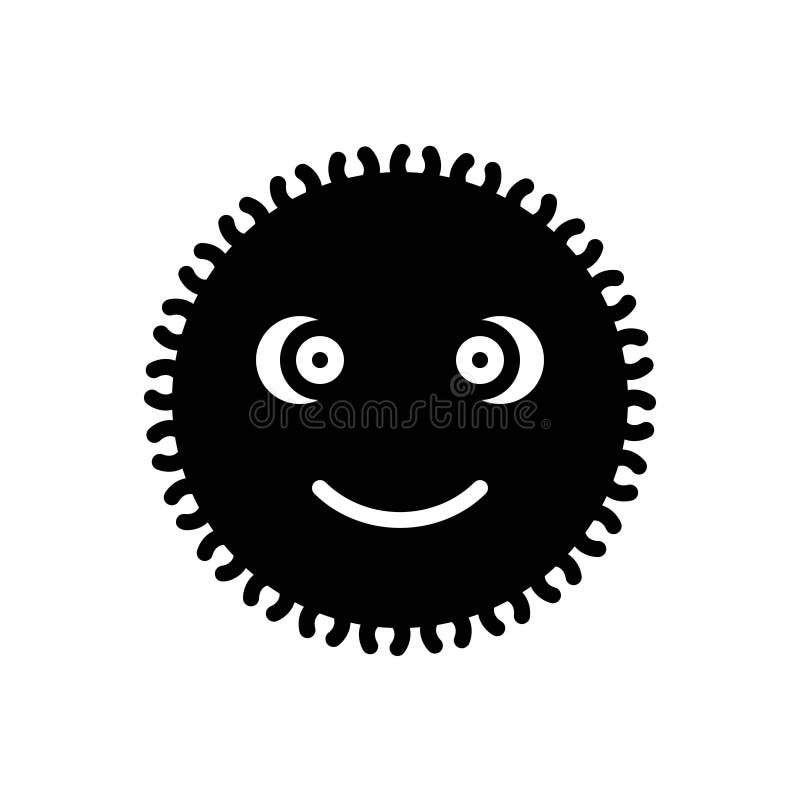Black Solid Icon for Fuzzy, Frizzy and Crinkly Stock Vector ...