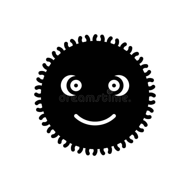 Black Solid Icon for Fuzzy, Frizzy and Crinkly Stock Vector ...