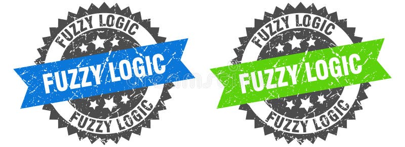 Fuzzy Logic Band Sign. Fuzzy Logic Grunge Stamp Set Stock Vector ...