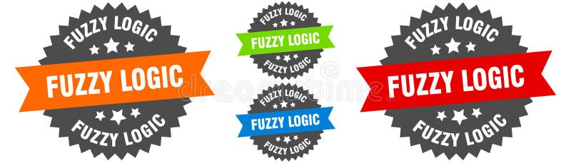 Fuzzy Logic Sign. Round Ribbon Label Set. Seal Stock Vector ...