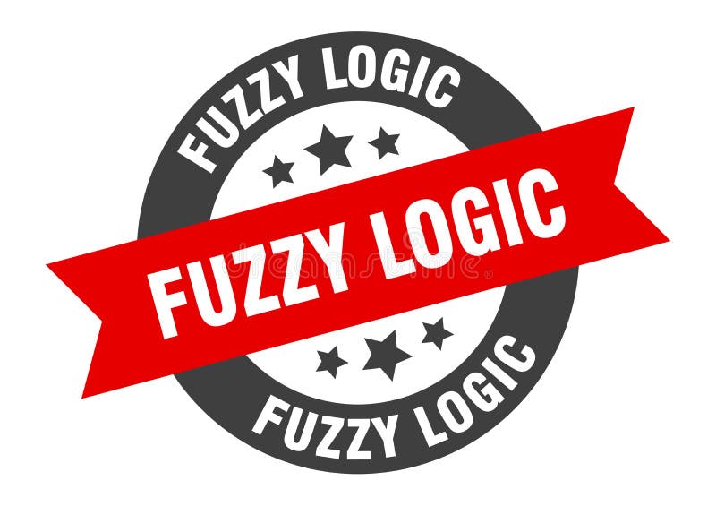 Fuzzy Logic Sign. Fuzzy Logic Round Ribbon Sticker Stock Vector ...