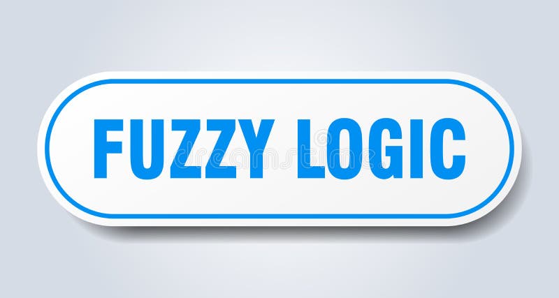 Fuzzy logic sticker. stock vector. Illustration of template - 197143891