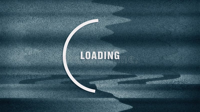 Fuzzy Static Loading Screen with Animated Graphic Stock Footage - Video ...