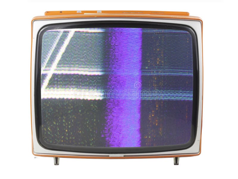 Fuzzy tv stock image. Image of broadcast, retro, screen - 5240433